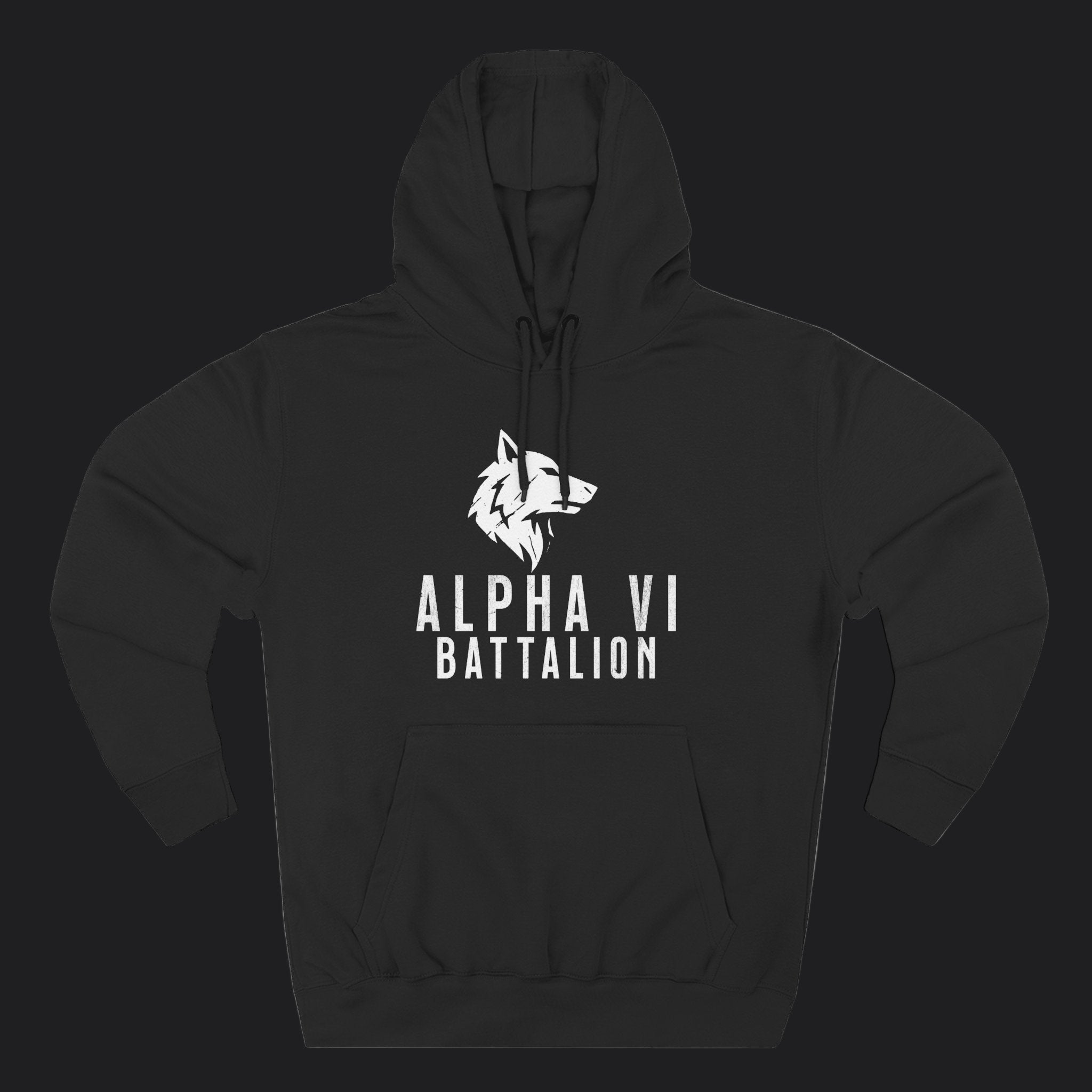 Alpha VI Battalion Wolf Head Emblem Hoodie